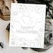 Spooky Cute Halloween Coloring Page Halloween Party Activity Ghost ...