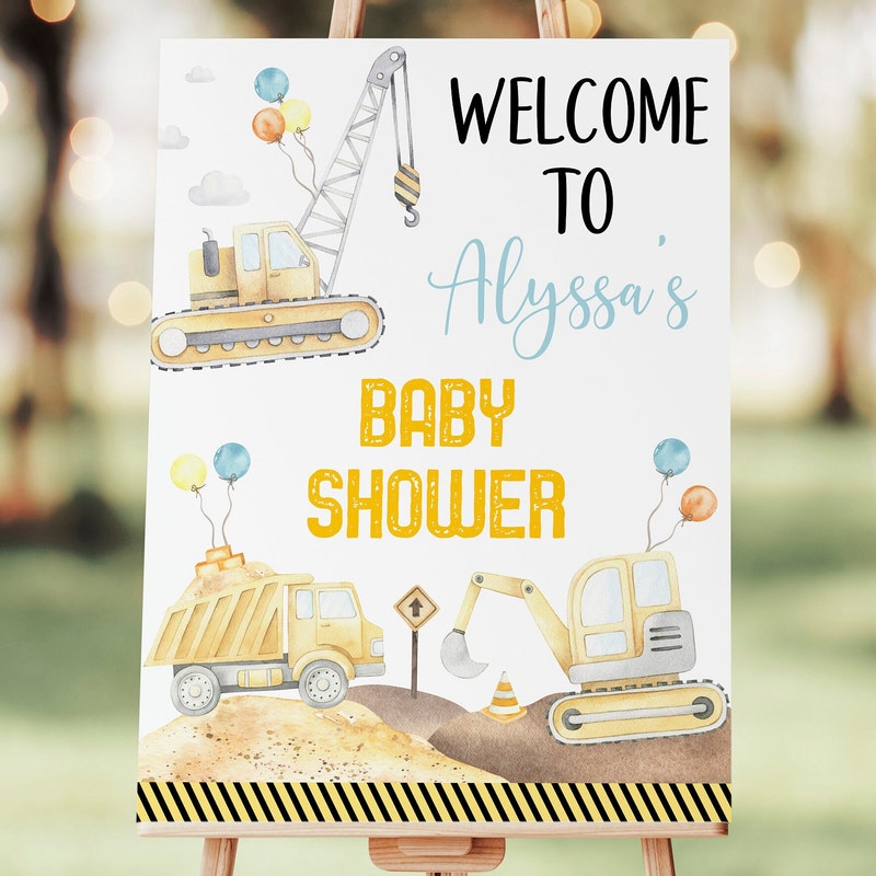 Construction Baby Shower - Etsy