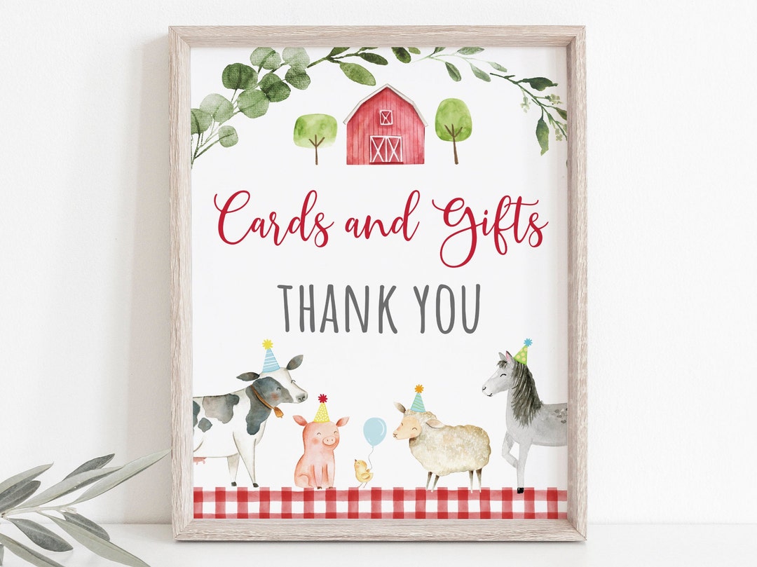 Farm Birthday Cards & Gifts Sign Boy Farm Animals Barnyard Birthday ...