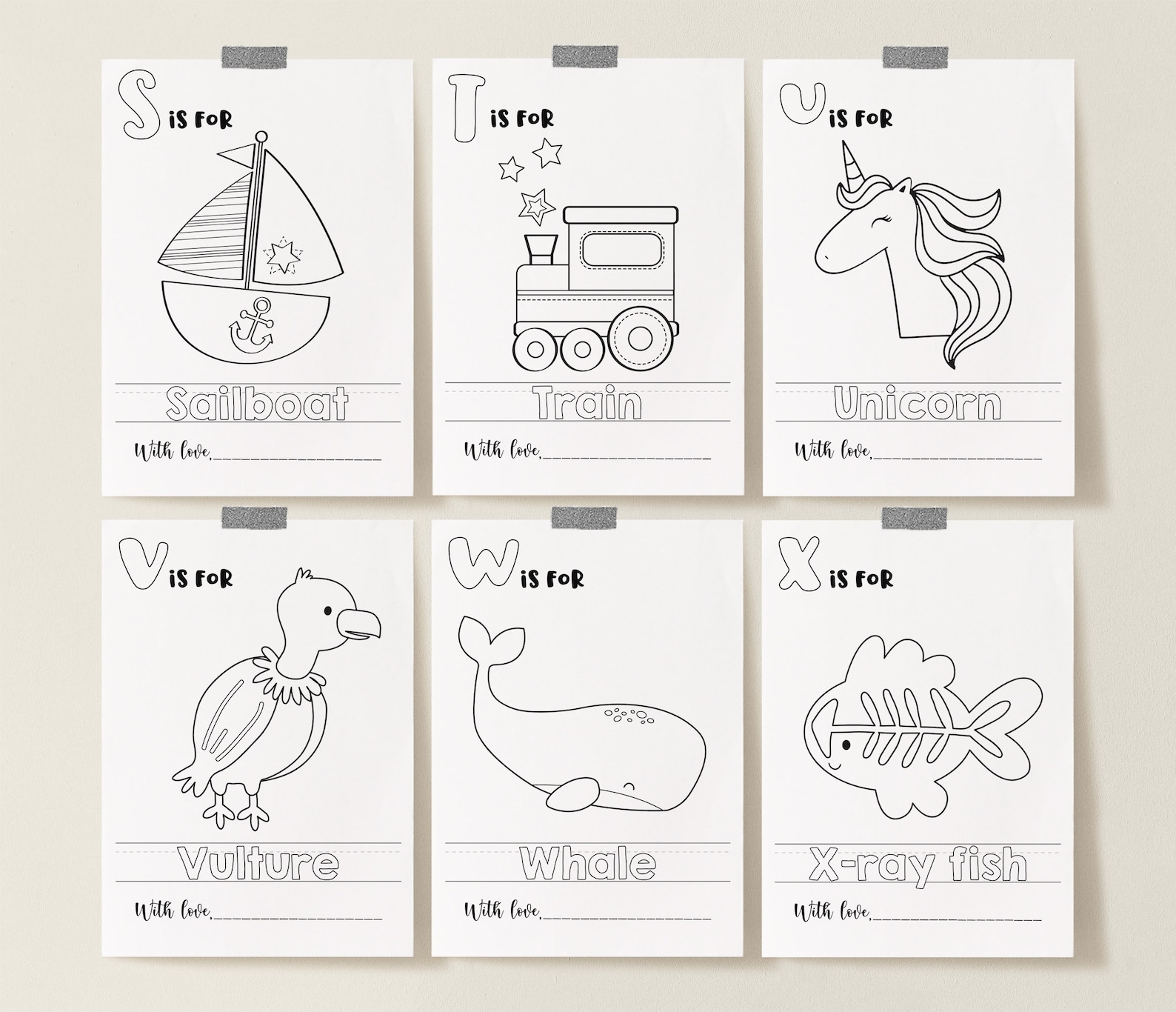 ABC Book Baby Shower Game Woodland Greenery Alphabet Coloring - Etsy