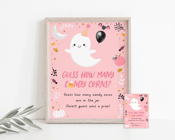 Guess How Many Candy Corns Game Guess How Many Game Halloween Birthday ...