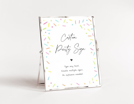 Editable Baby Sprinkle Sign Gender Neutral Coed Baby Sprinkle Confetti ...