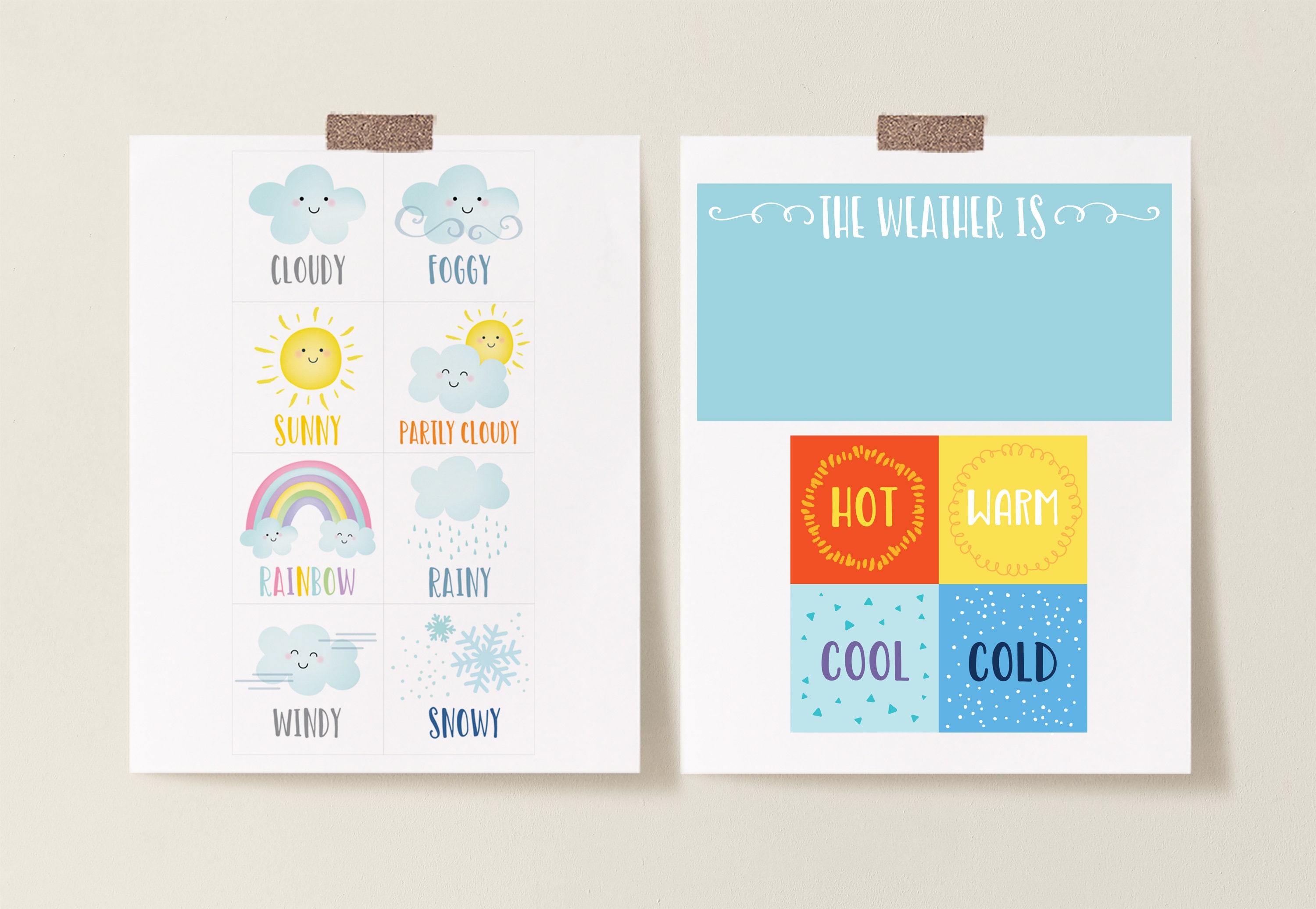 Morning Board Printable Bundle Circle Time Activity Weather | Etsy