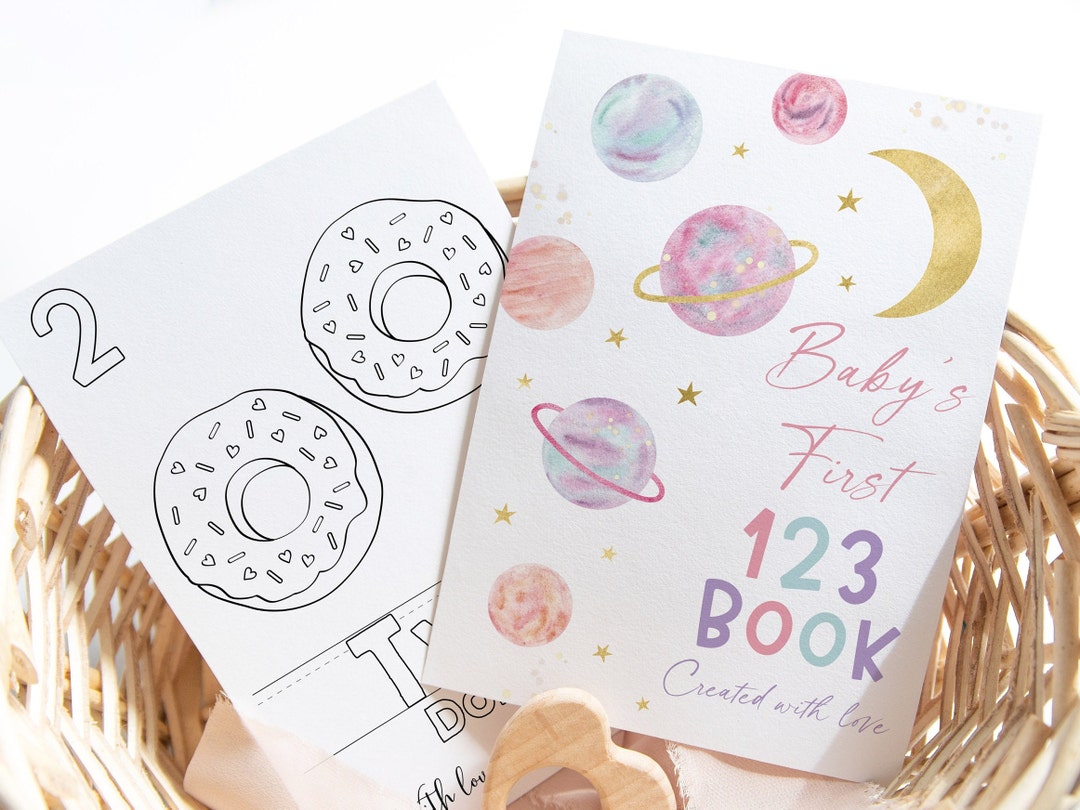 Baby's First 123 Book Baby Shower Coloring Pages Baby Shower Game ...