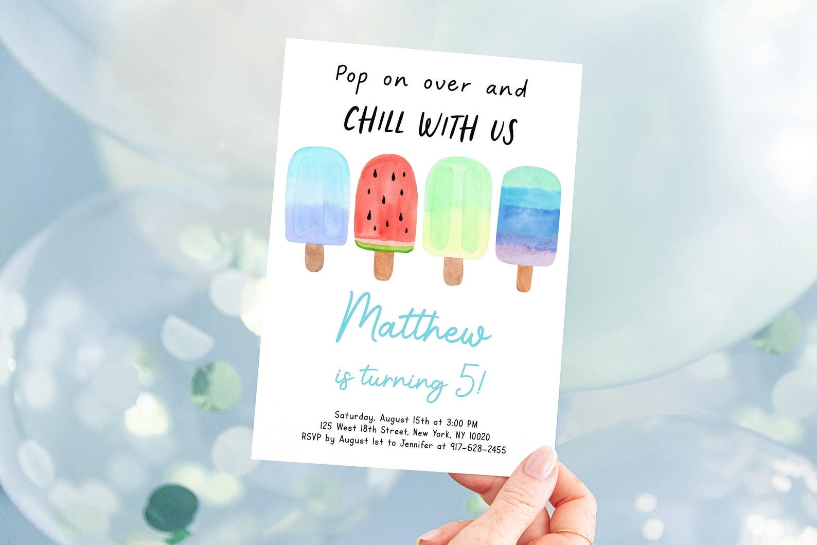 Editable Popsicle Birthday Invitation Popsicle Birthday Invite - Etsy