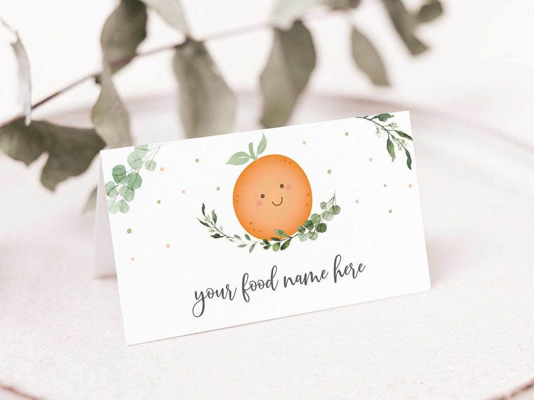 Editable Little Cutie Tent Cards Food Labels Place Cards Little Cutie ...