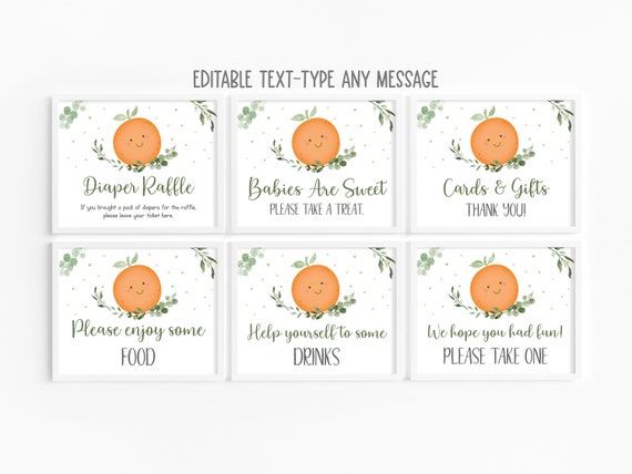 Editable Little Cutie Baby Shower Sign Table Signs Little Cutie On The ...