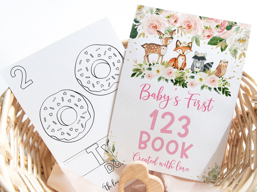 Baby's First 123 Book Baby Shower Coloring Pages Baby Shower Game Girl ...