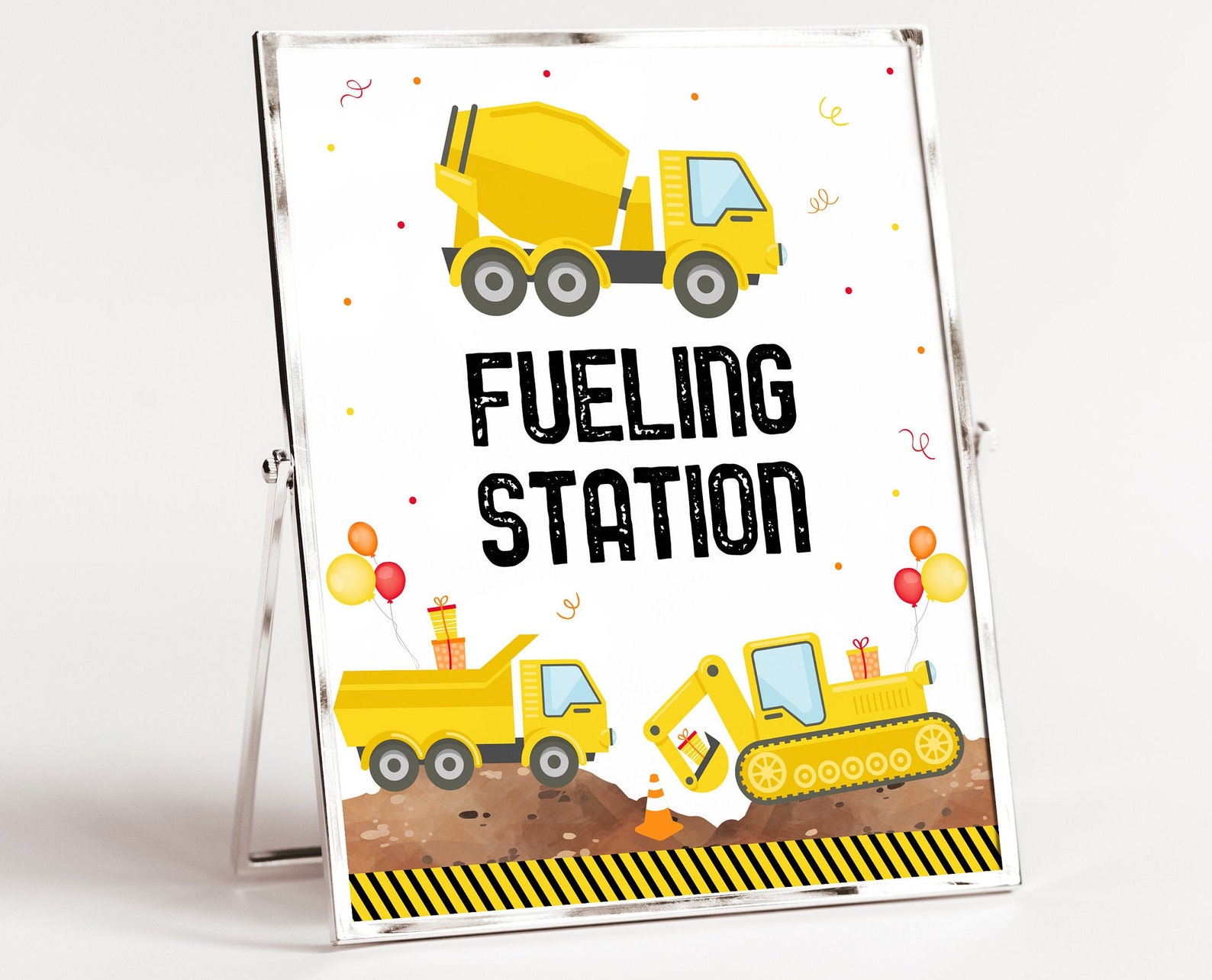 Fueling Station Construction Birthday Sign Construction Truck - Etsy