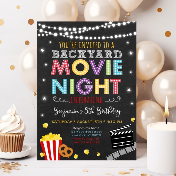 Outdoor Movie Invite - Etsy