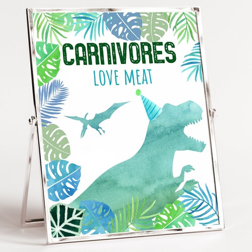 Carnivores Dinosaur Birthday Sign T-rex Birthday Dinosaur - Etsy