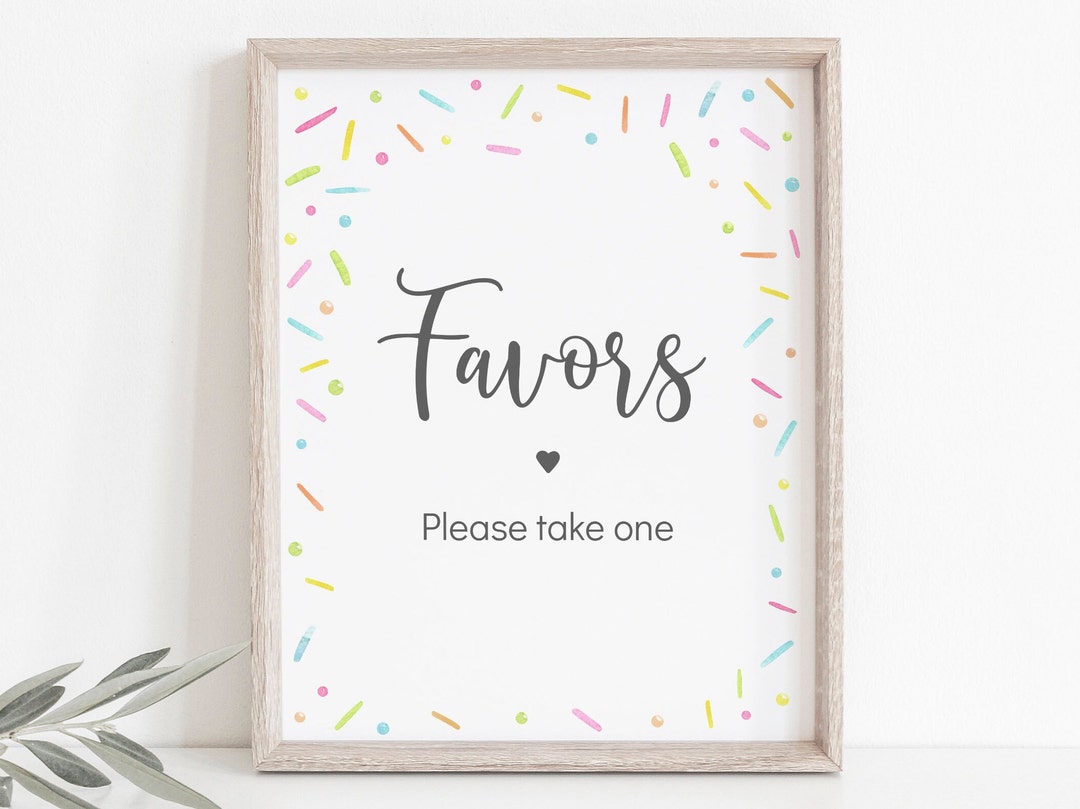 Baby Sprinkle Favor Sign Sprinkles Party Favor Sign Gender Neutral Baby ...