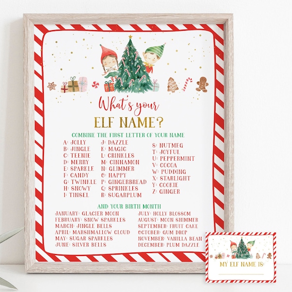 Whats Your Elf Name - Etsy