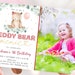 Editable Teddy Bear Picnic Birthday Invitation Red Gold Girl - Etsy