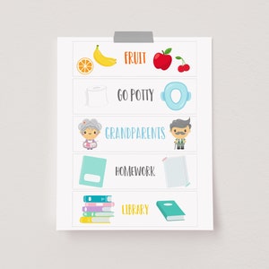 Editable Visual Schedule Visual Toddler Schedule Kids Daily Routine ...