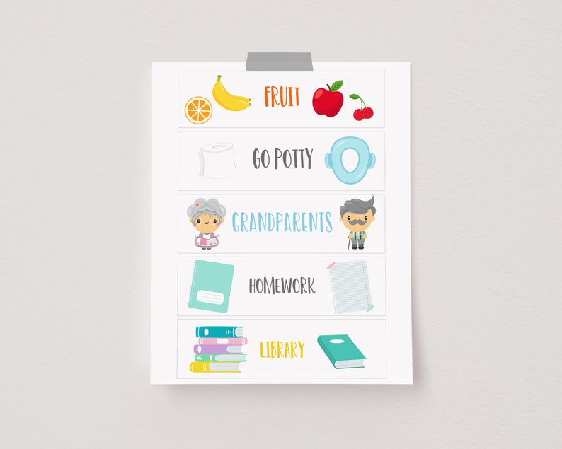 Editable Visual Schedule Visual Toddler Schedule Kids Daily Routine ...