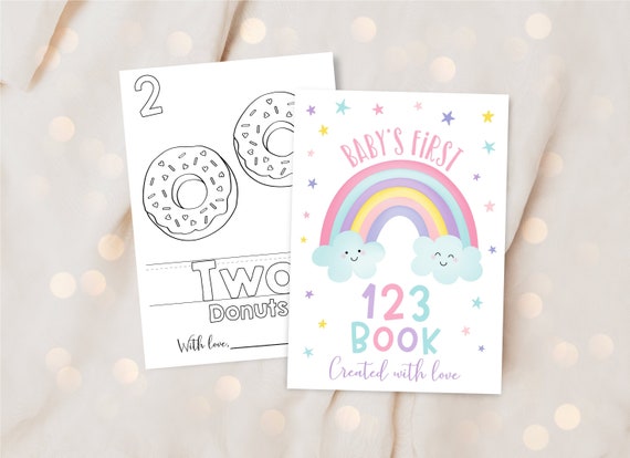 Paper & Party Supplies Baby's First 123 Book Baby Shower Coloring Pages ...