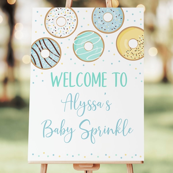 Donut Welcome Baby Shower Sign - Etsy