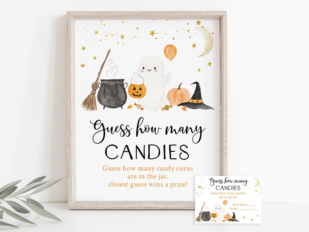 Ghost Guess How Many Game Little Boo Birthday Candy Guessing Game Boy ...