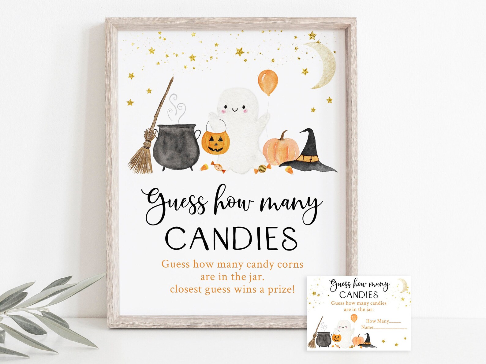 Ghost Guess How Many Game Little Boo Birthday Candy Guessing Game Boy ...