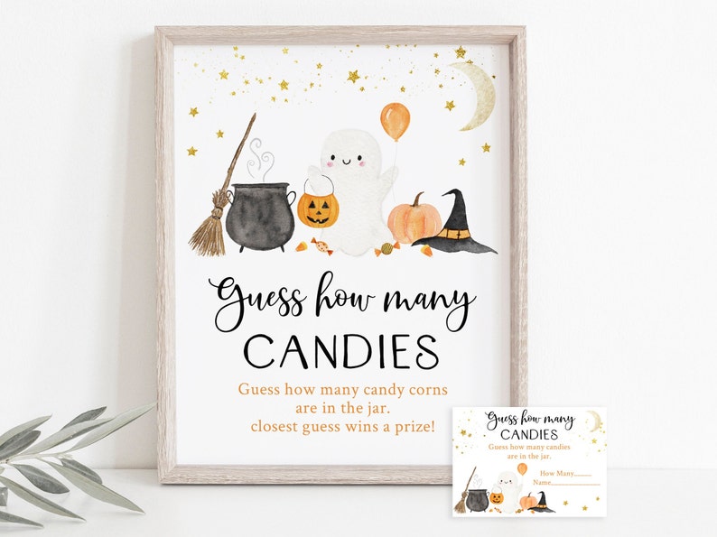 Ghost Guess How Many Game Little Boo Birthday Candy Guessing Game Boy ...