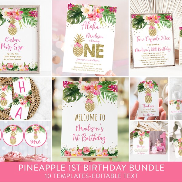 Pineapple Birthday - Etsy