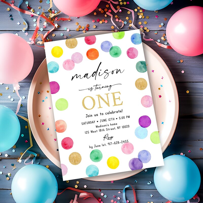 Polka Dot Invites - Etsy