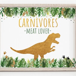 Carnivores Dinosaur Birthday Sign Dinosaur Birthday Gold - Etsy