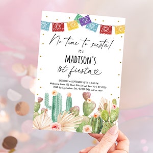 Editable First Fiesta Birthday Invitation Boho Fiesta Birthday - Etsy