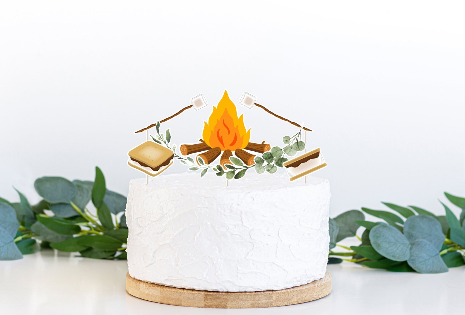 S'mores Birthday Centerpiece, S'mores Cake Topper, Cut Outs, S'mores ...