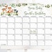 EDITABLE Woodland Birthday Predictions Calendar Woodland Baby Shower ...