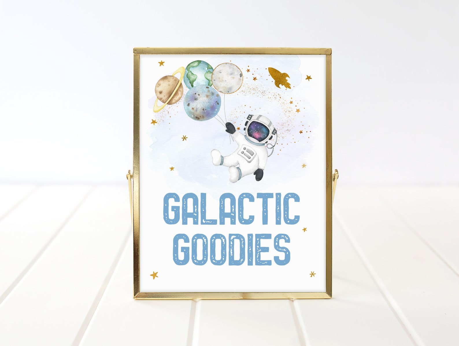 Space Galactic Goodies Birthday Food Sign Snack Sign Astronaut | Etsy