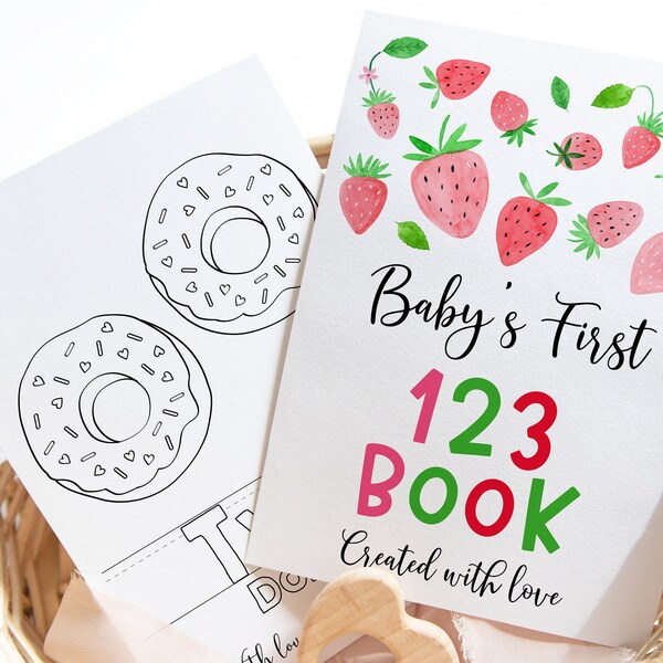 Berry First Birthday Coloring Pages - Etsy