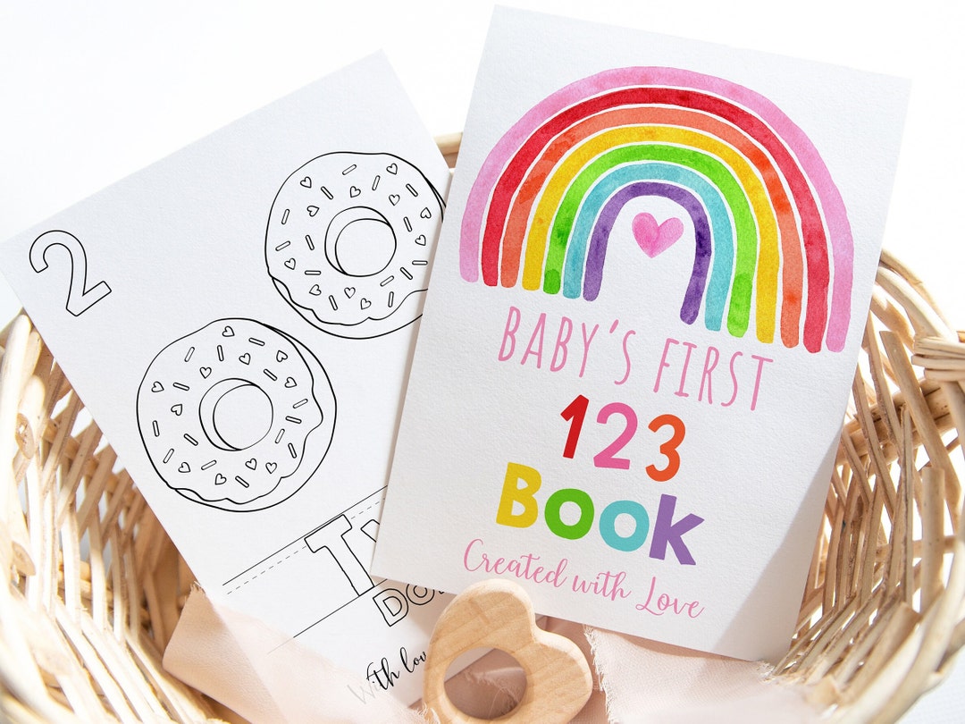 Baby's First 123 Book Baby Shower Coloring Pages Baby Shower Game Girl ...