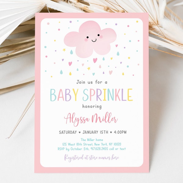 Baby Sprinkle Invitation Girl - Etsy