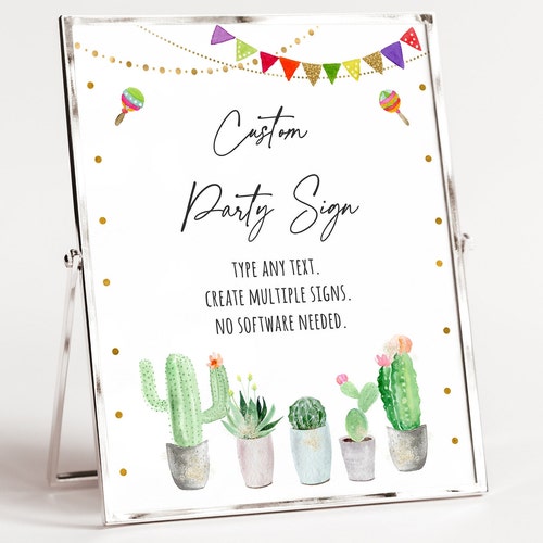 Editable Fiesta Bridal Shower Sign Fiesta Table Sign Couples - Etsy
