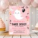 Editable Three Spirit Ghost Birthday Invitation Halloween Ghost Third ...