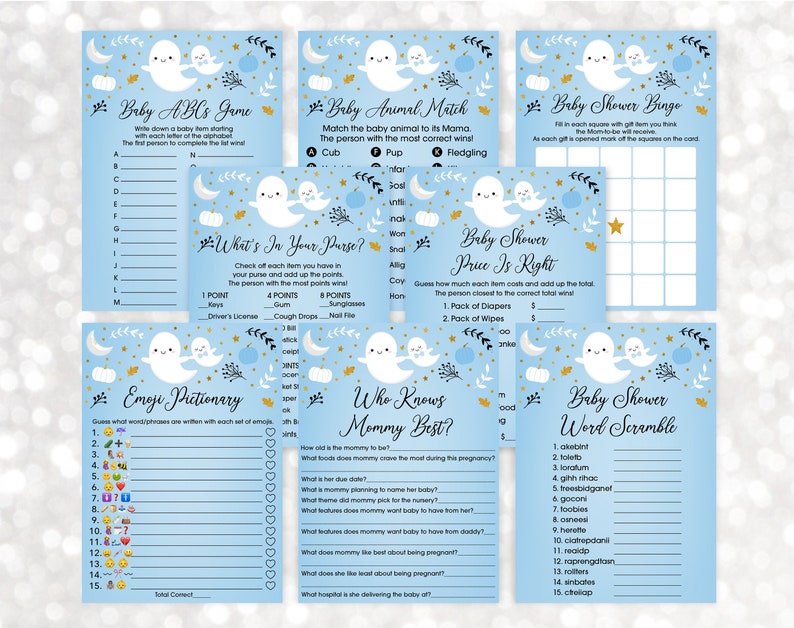 Little BOO Ghost Baby Shower Games Package Little Boo Baby - Etsy