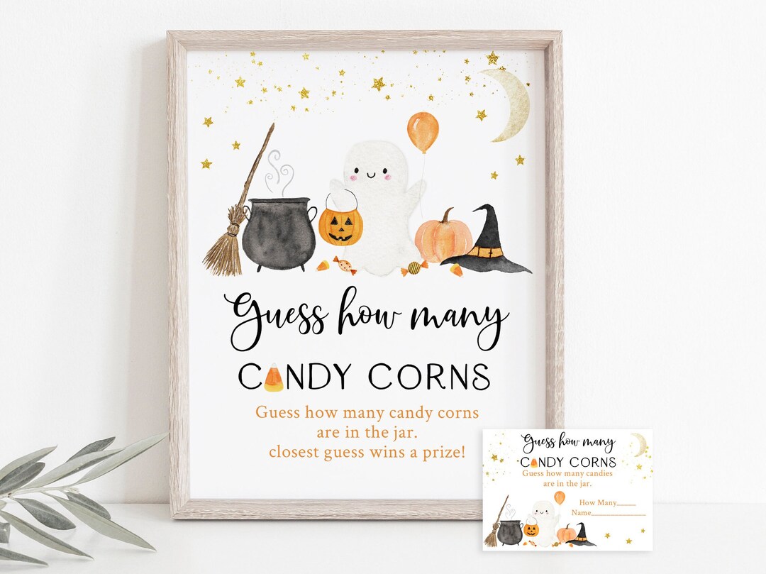 Ghost Guess How Many Game Little Boo Birthday Candy Guessing Game Boy ...