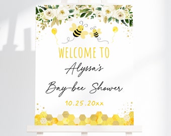 Welcome Baby Shower Bee Sign - Etsy