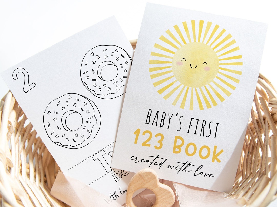 Baby's First 123 Book Baby Shower Coloring Pages Baby Shower Game ...