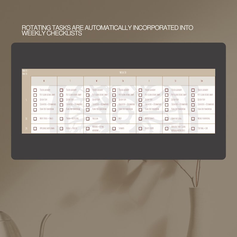 Editable Home Care System: Simple Cleaning Schedule (digital, Printable ...