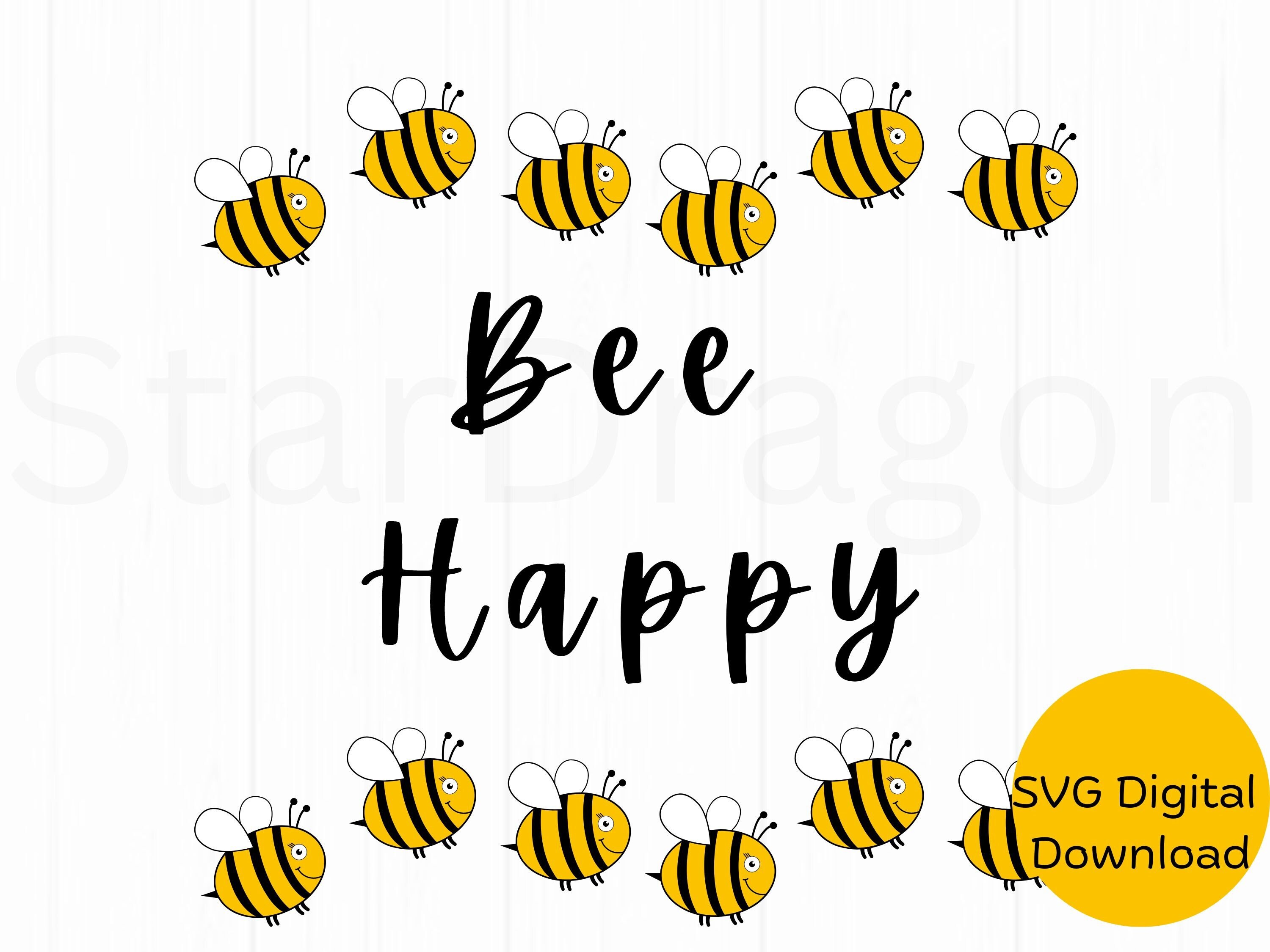 Bee Svg, Bee Happy Svg, Bees Svg, Bees Png, Flying Bee Svg, Cute Bee ...
