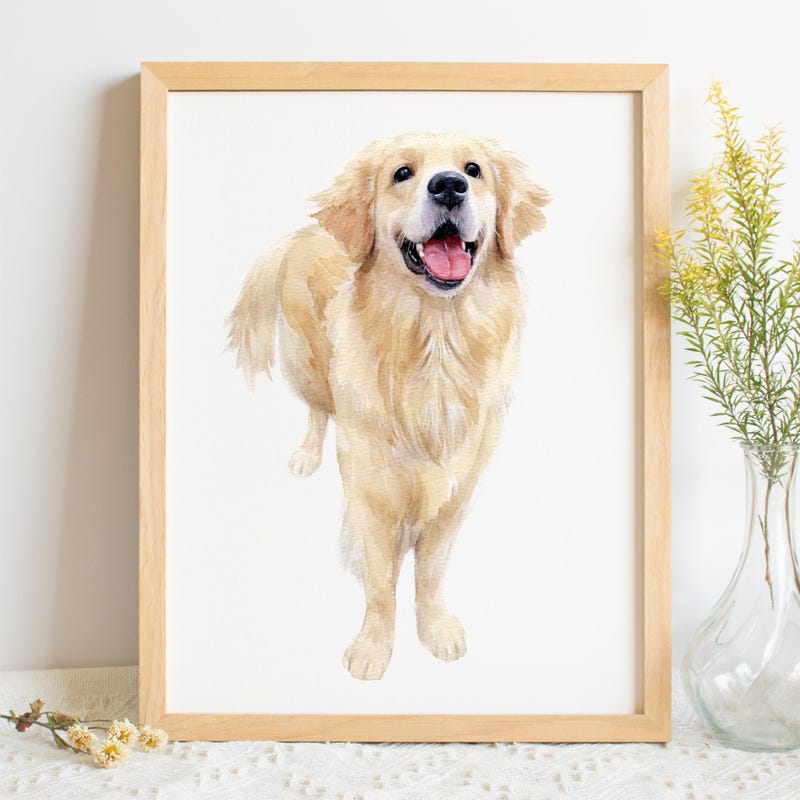 Dog Watercolor Cute - Etsy