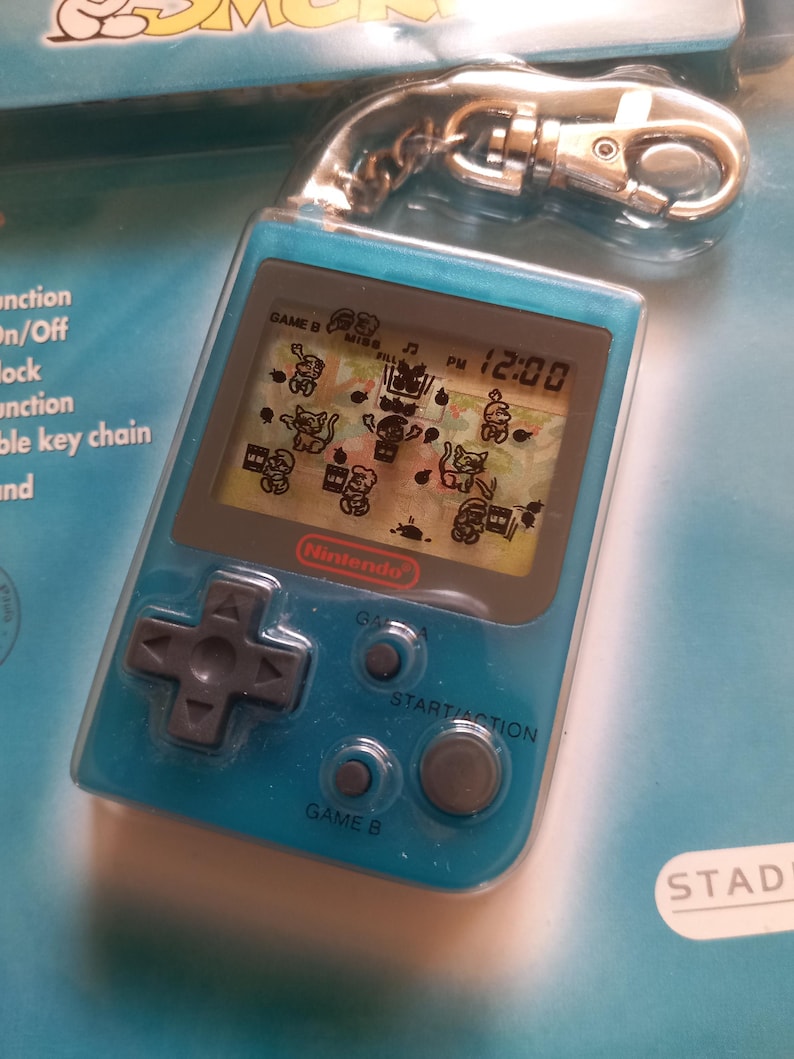 Nintendo Mini Classics the Smurfs Electronic Handheld Game Key Chain ...