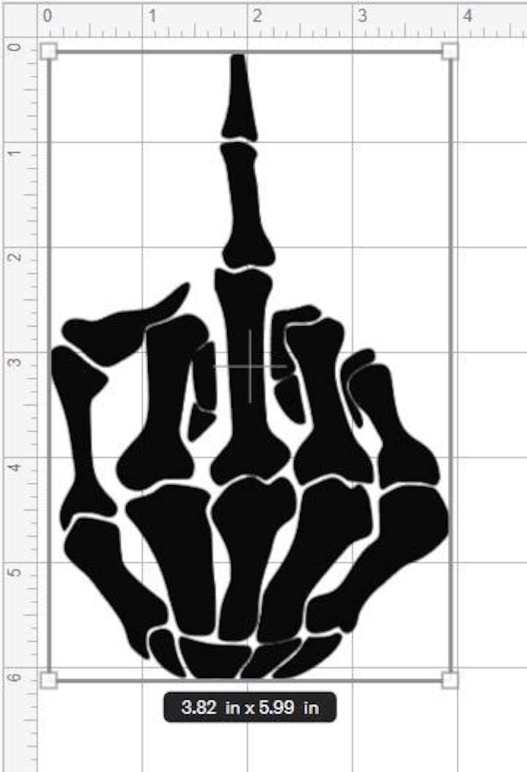 Skeleton Middle Fingers Vinyl Decal - Etsy