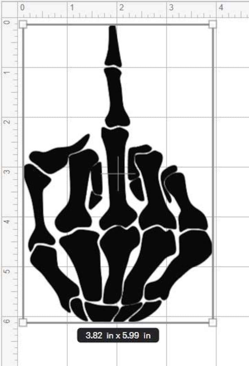 Skeleton Middle Fingers Vinyl Decal - Etsy