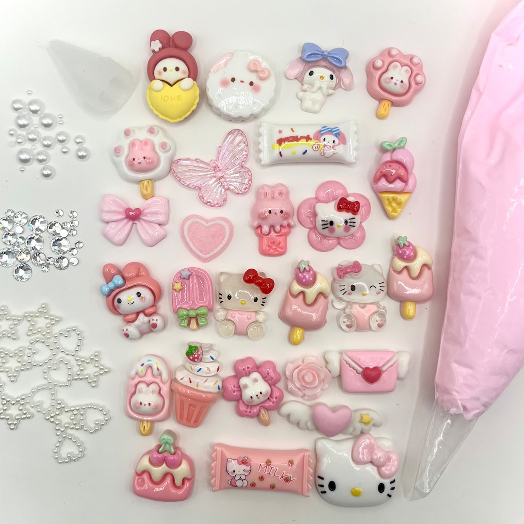 Decoden Cream Glue and Charm Kit, Decoden Cream Glue, Decoden Charms ...