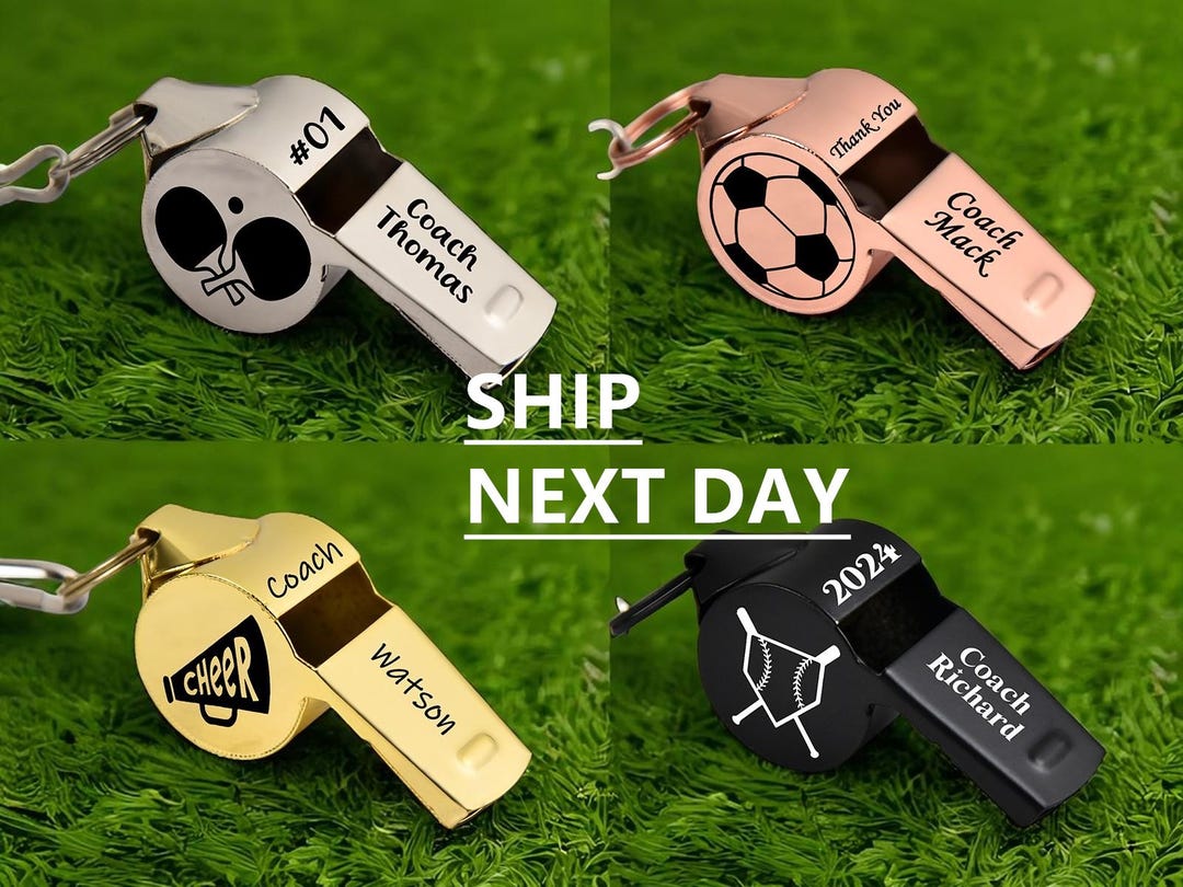 Personalized Whistle With Engraving, Custom Sport Gift for Football ...