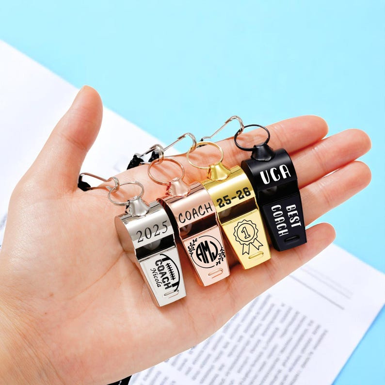 Personalized Whistle With Engraving, Custom Sport Gift for Football ...